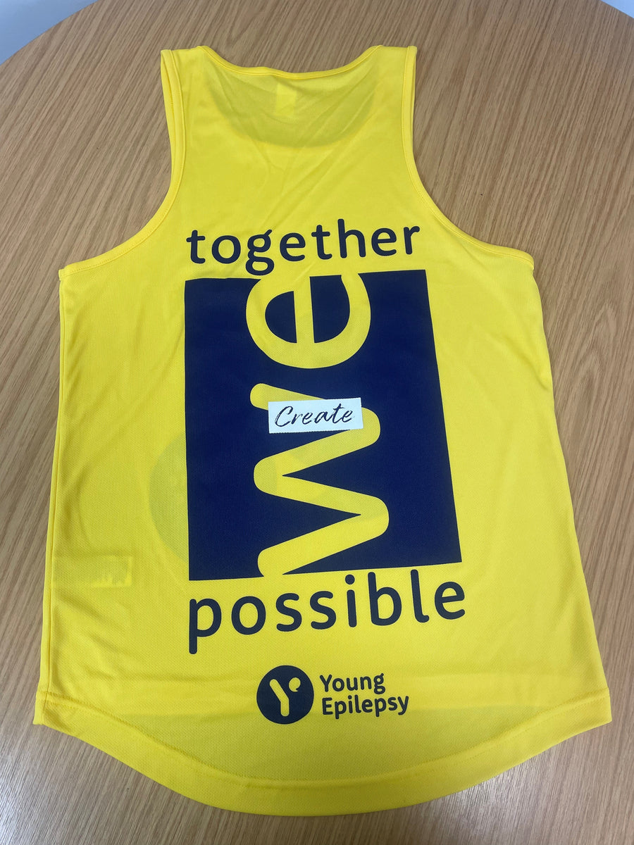 Yellow #Team Possible Running Vest – Young Epilepsy